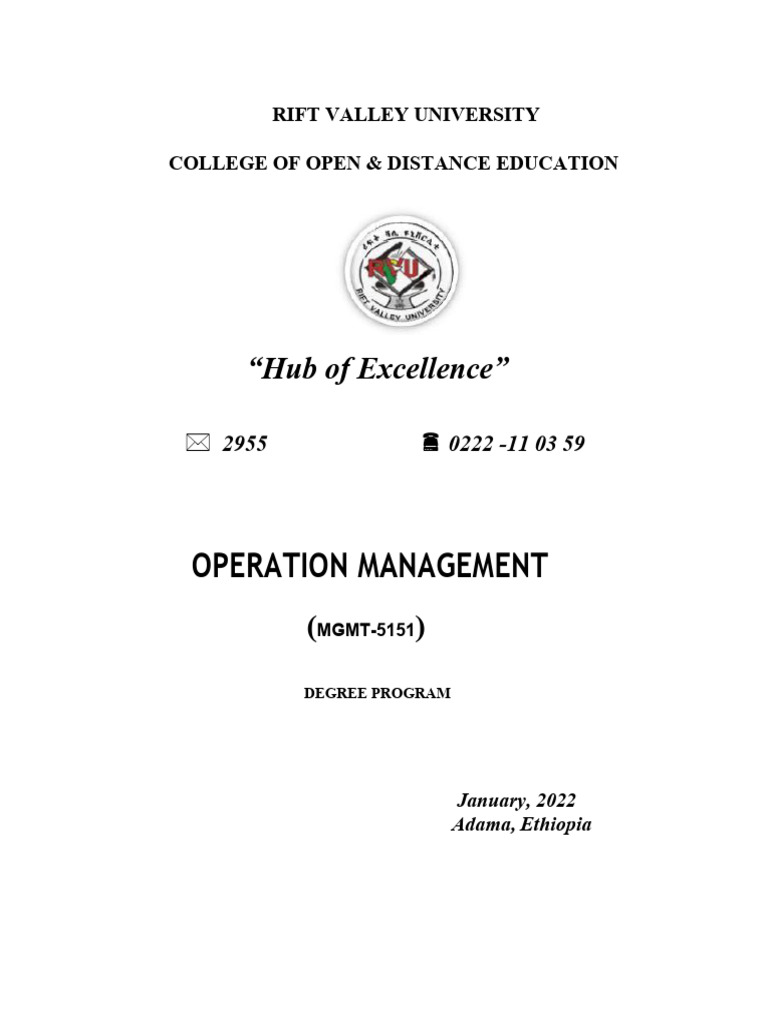 Operation Management | PDF | Forecasting | Strategic Management