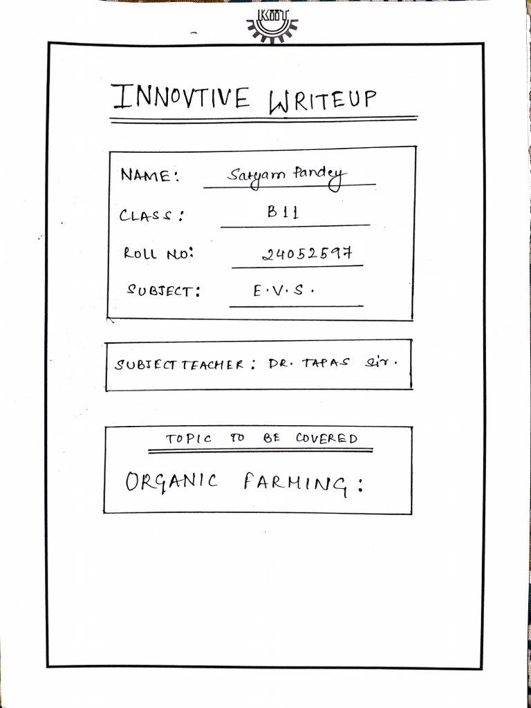 24052597_innovative Writeup Evs | PDF | Agroecology | Agronomy