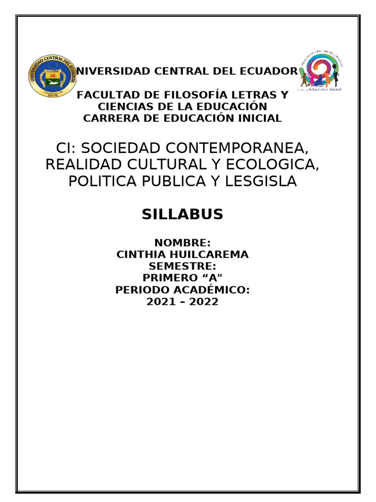 SILLABUS | PDF | Economias