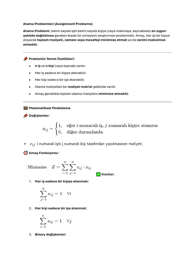 Atama Problemleri | PDF