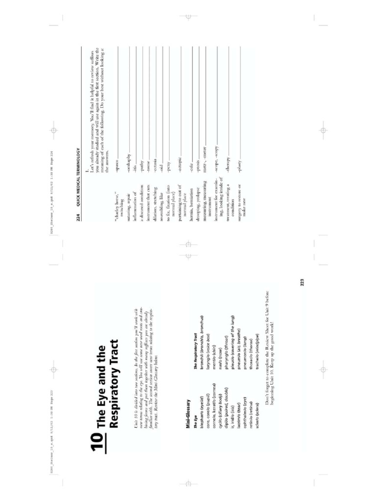 Quick Medical Terminology-CH10 | PDF
