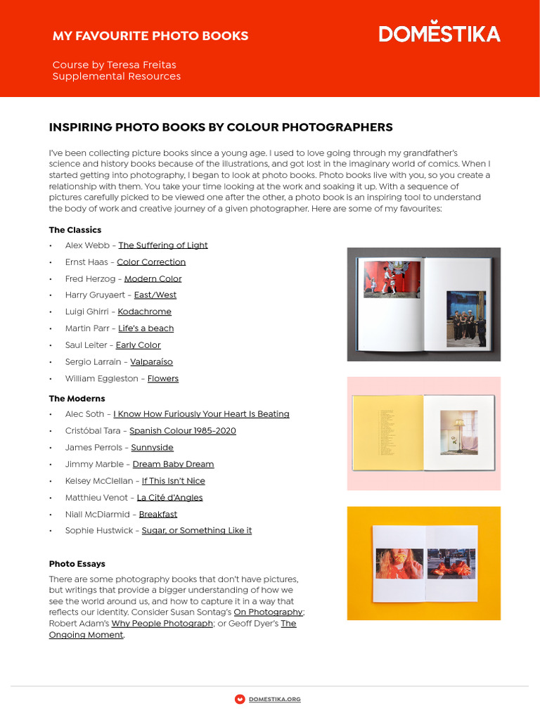 List of My Favourite Photo Books | PDF