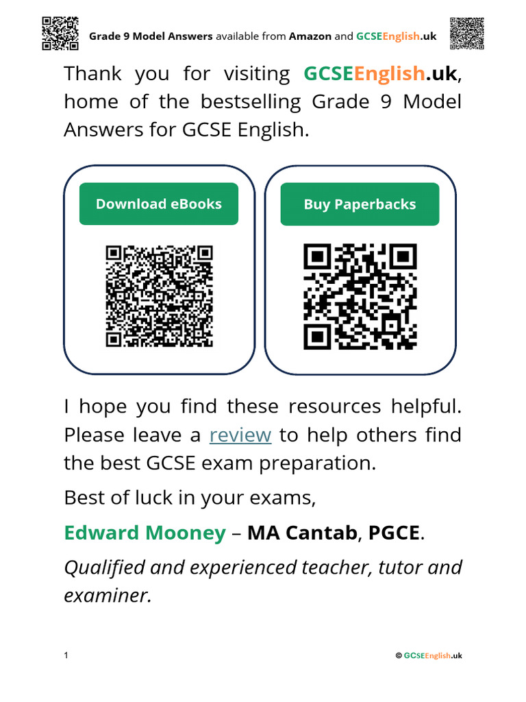 GCSE English Model Answers From GCSEEnglish - Uk | PDF | Macbeth ...