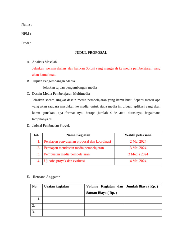 Templete Proposal Media | PDF
