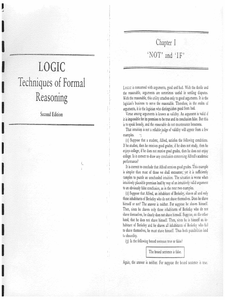Logic - Chapter 1 | PDF
