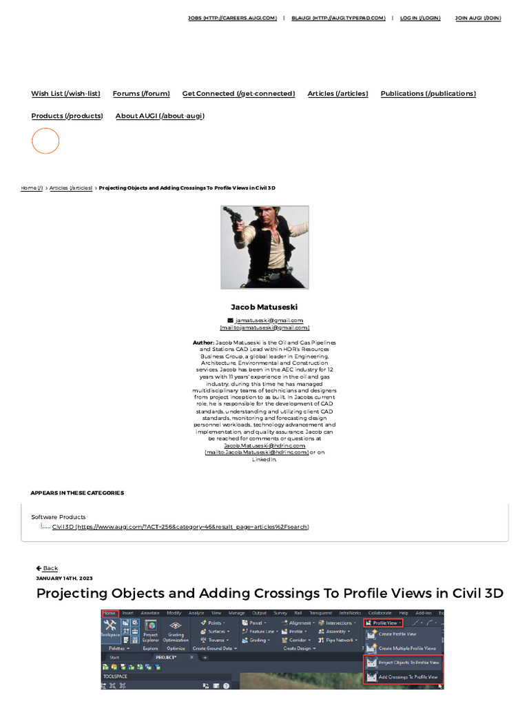 Projecting Objects and Adding Crossings To Profile | PDF | Auto Cad