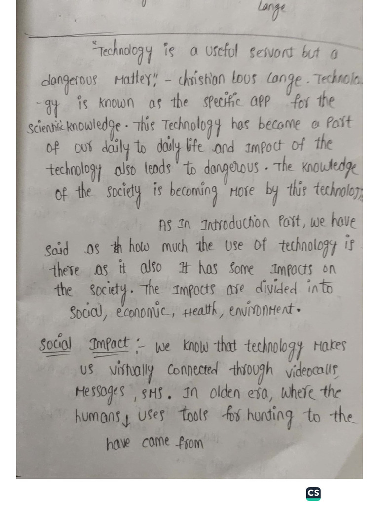 essay for technology | PDF
