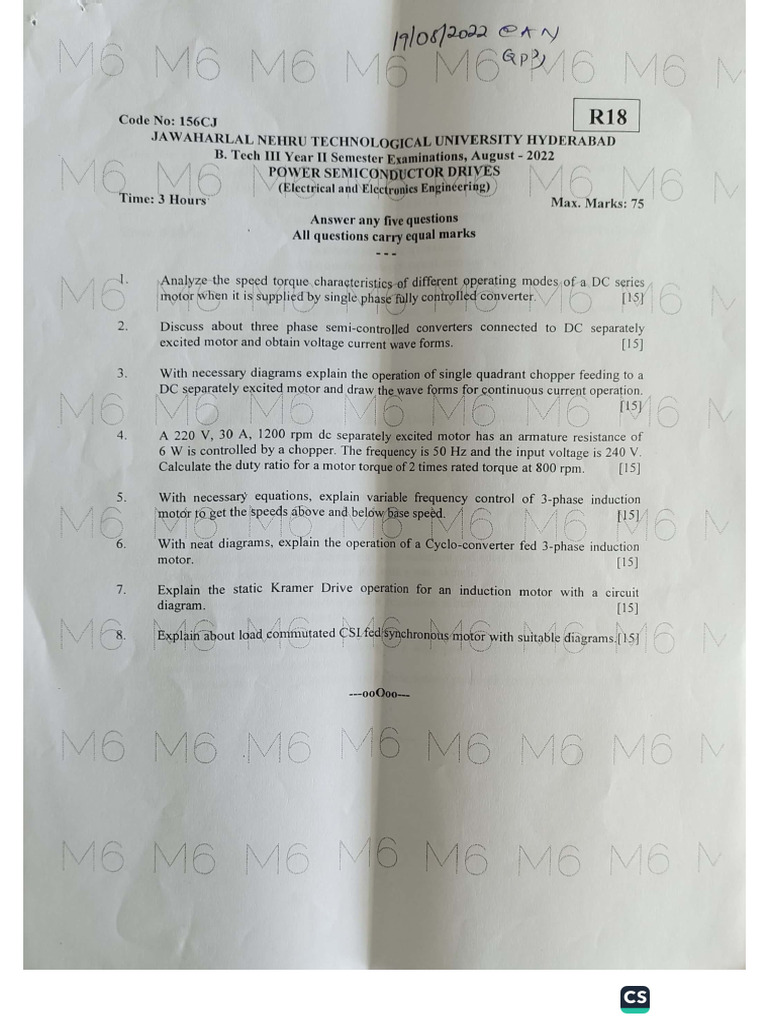 Power Semiconductor Drives PYQ | PDF