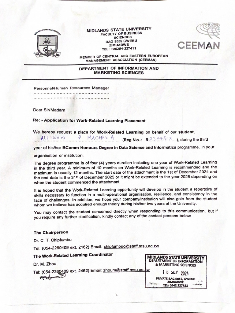 Attachment Letter | PDF