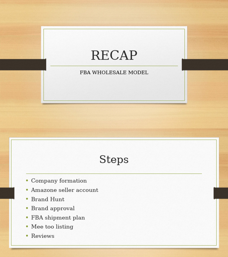 Amazon FBA Wholesale Model Steps | PDF