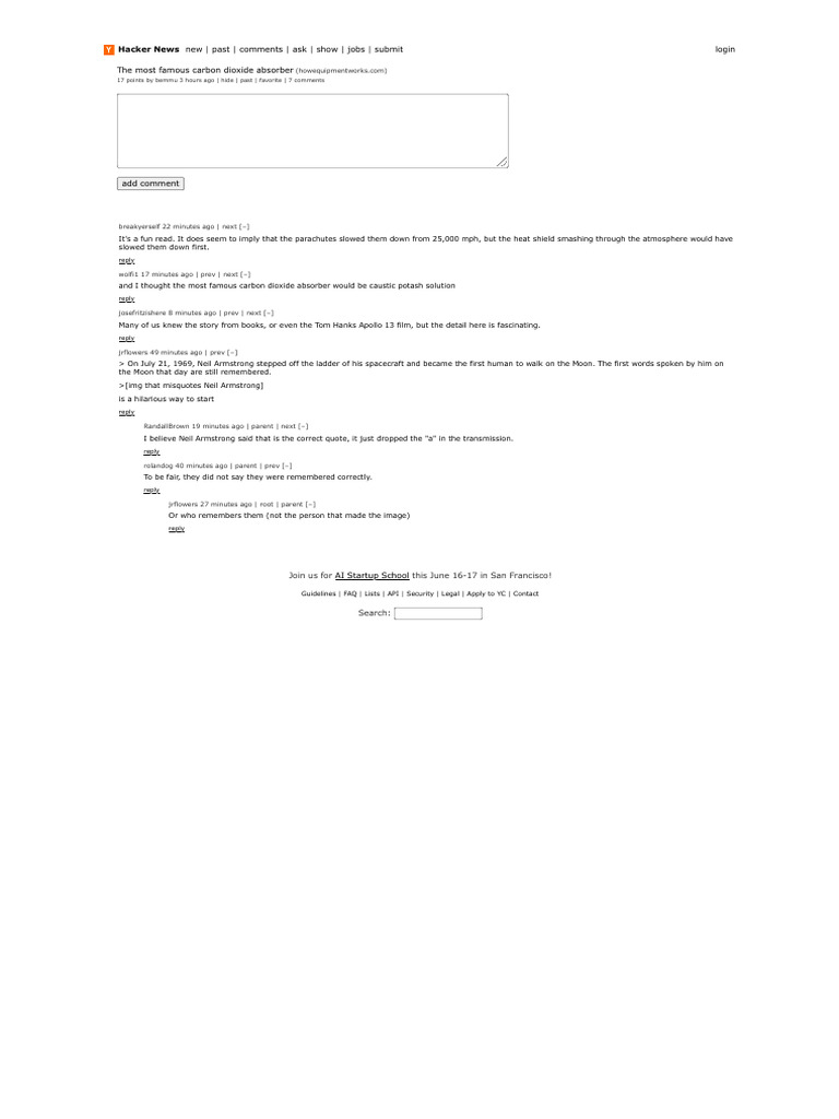 The Most Famous Carbon Dioxide Absorber - Hacker News | PDF