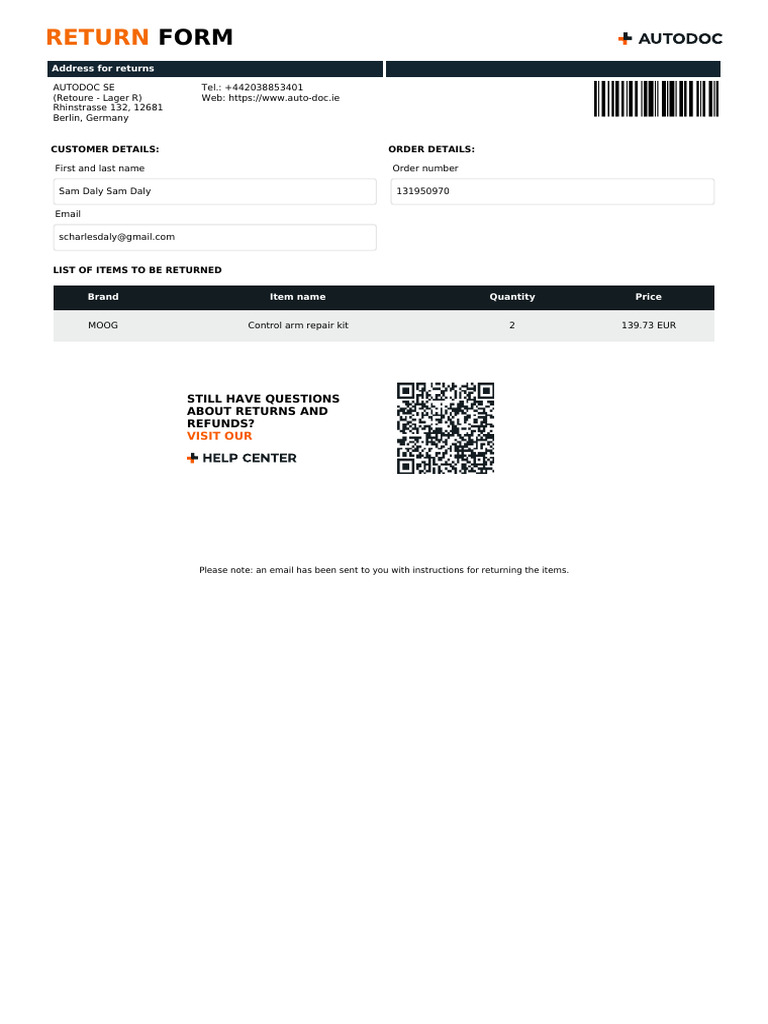 item-return-form | PDF