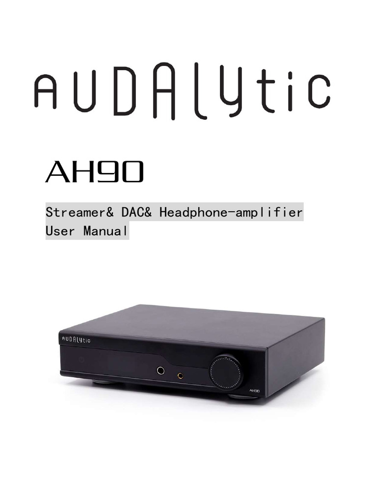 Audalytic Ah90 Manual v1.1 | PDF | Menu (Computing) | Electronics