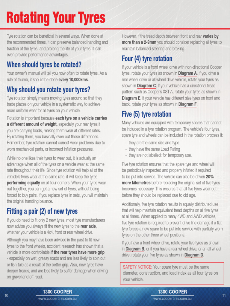 Rotating Your Tyres Extract | PDF | Tire | Four Wheel Drive