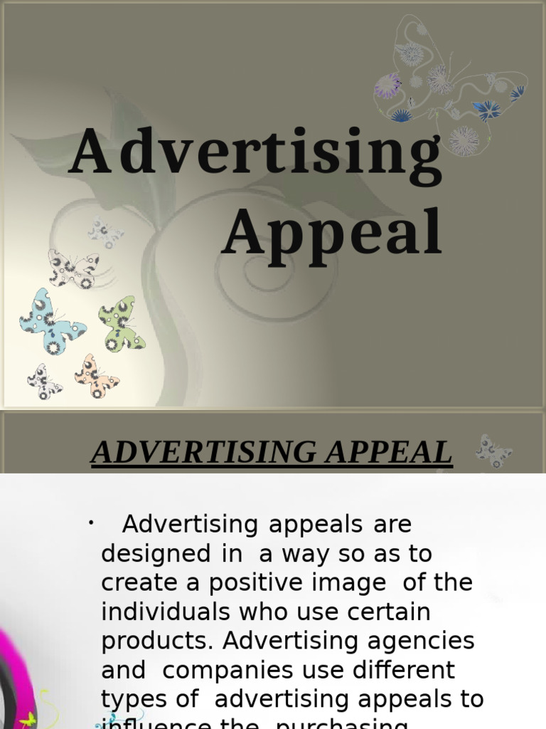 Types of Advertising Appeals Explained | PDF | Advertising | Brand