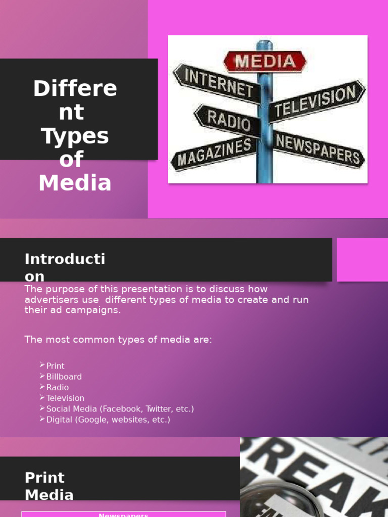 Different Types of Media | PDF | Advertising | Target Audience