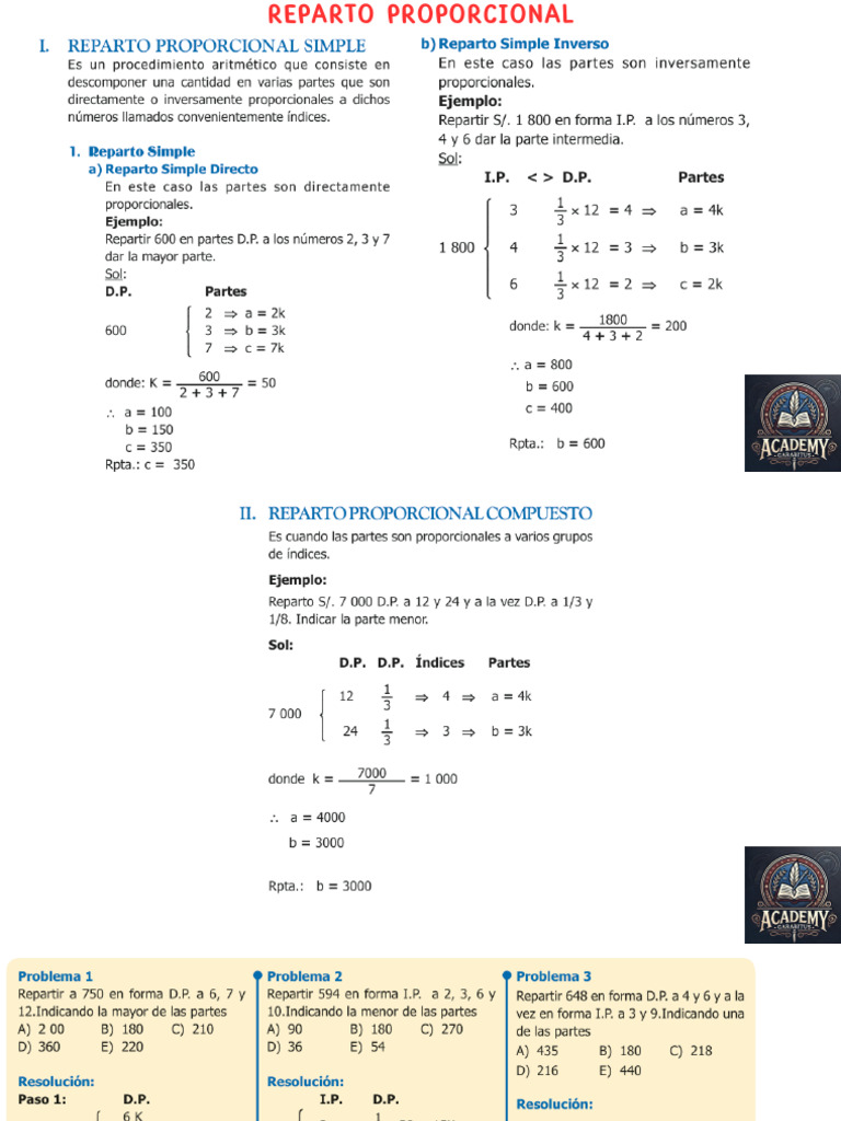 Reparto Proporcional | PDF