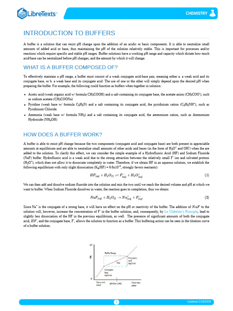 Introduction To Buffers | PDF | Buffer Solution | Acid