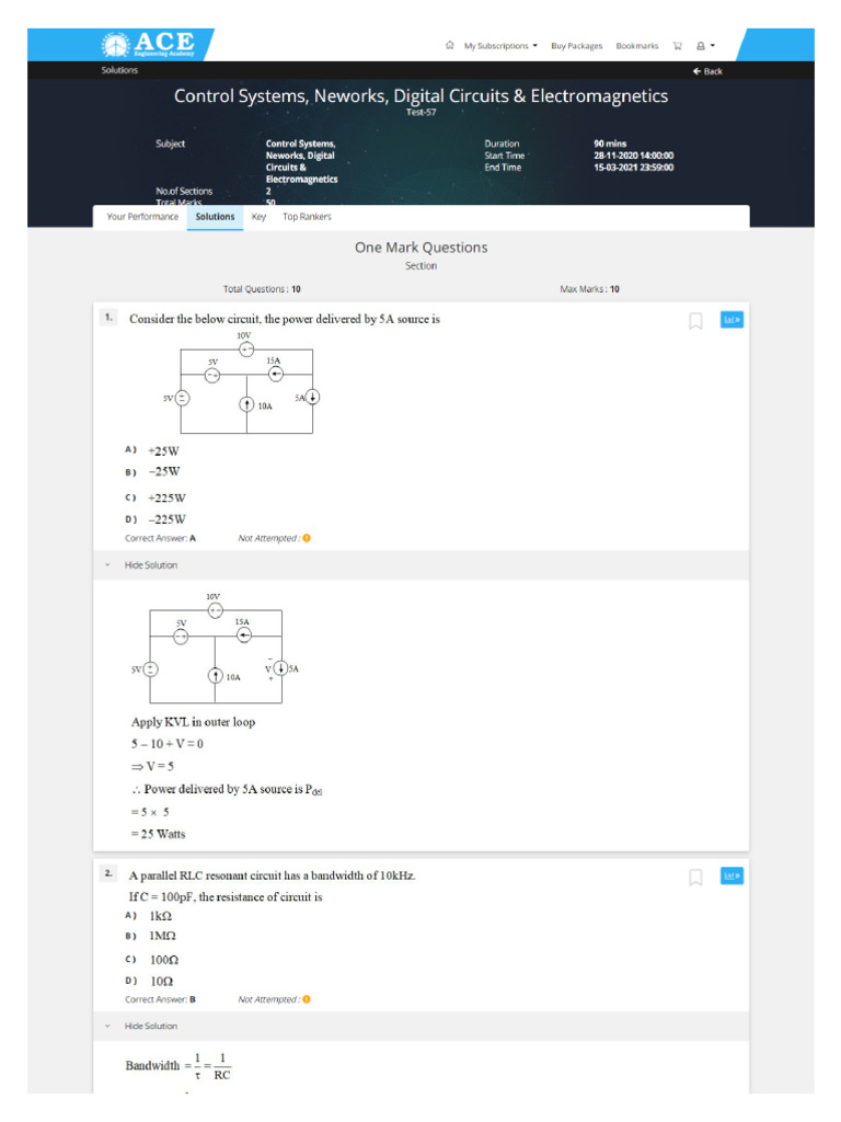 Control Systems, Neworks, Digital Circuits & Electromagnetics | PDF
