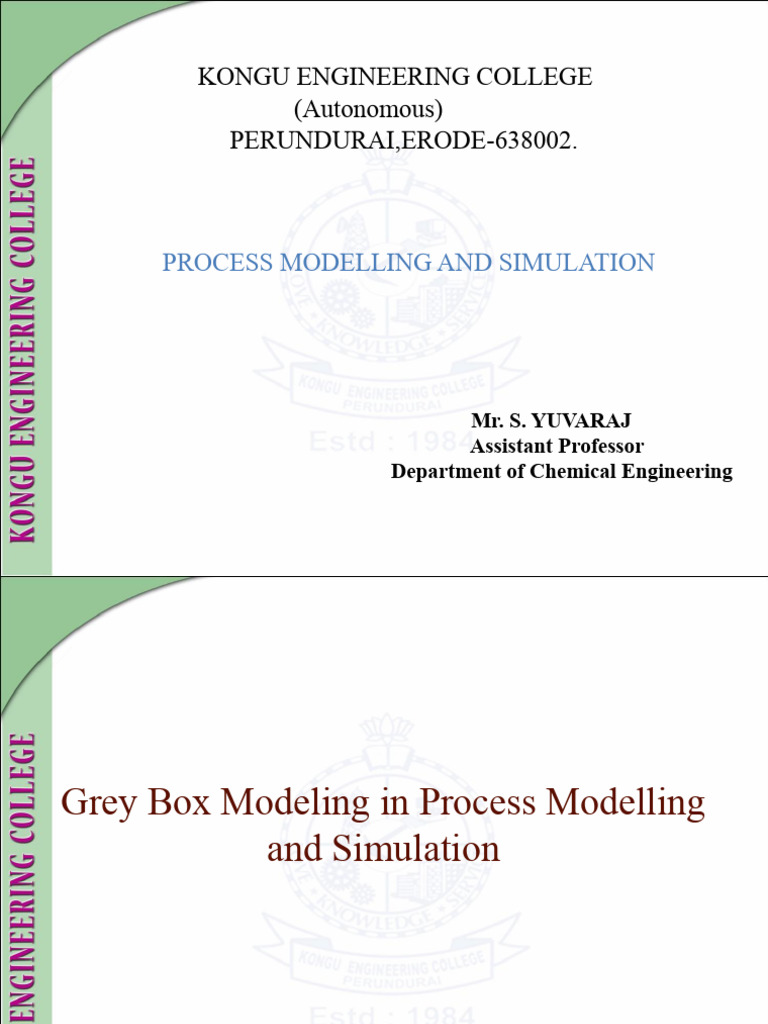 Grey Box Modeling Presentation Placeholder Images | PDF | Chemical ...