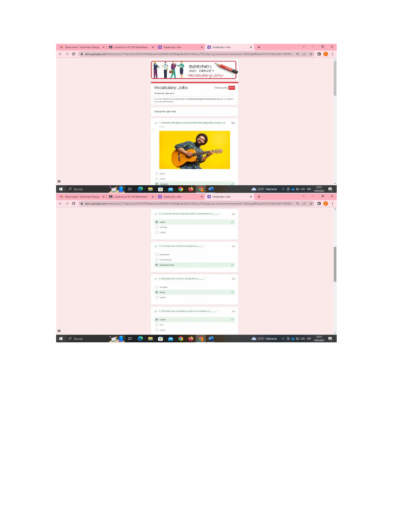 Capturas Vocabulary Jobs | PDF