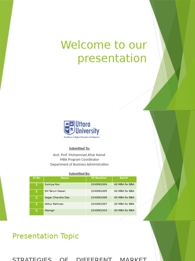 Welcome To Our Presentation | PDF
