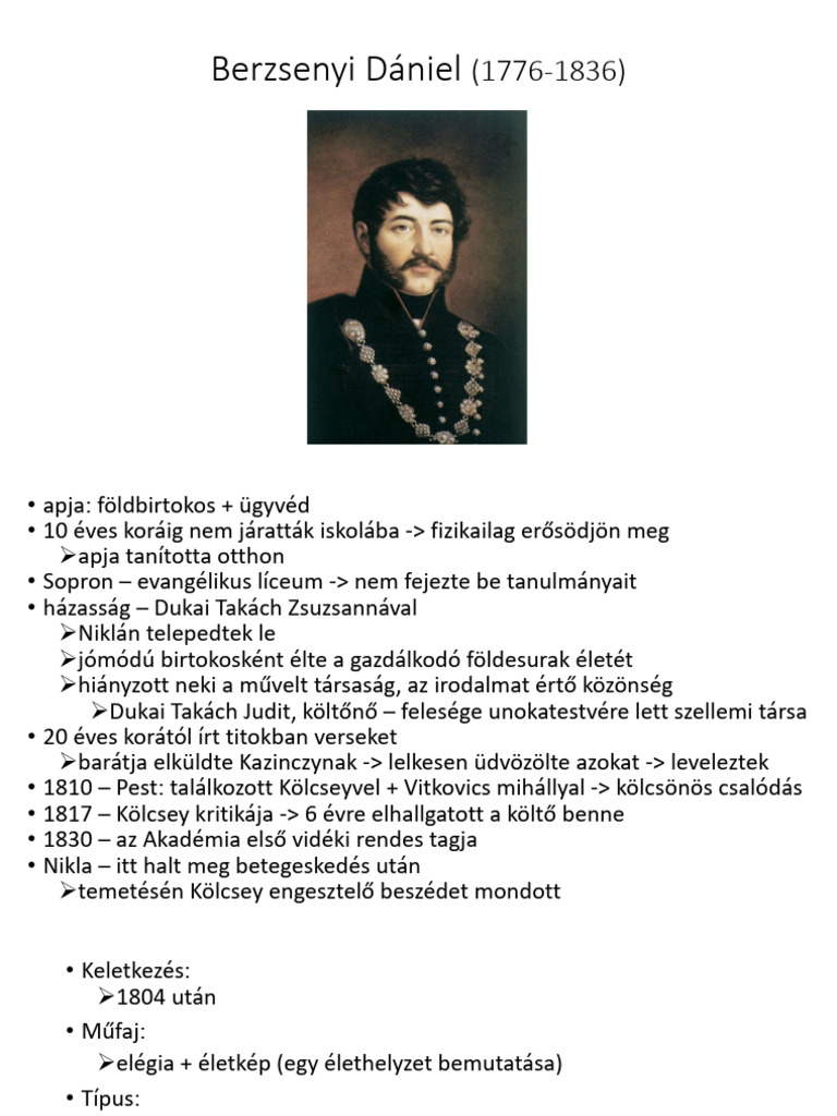 Berzsenyi Dániel - Levéltöredék Barátnémhoz | PDF