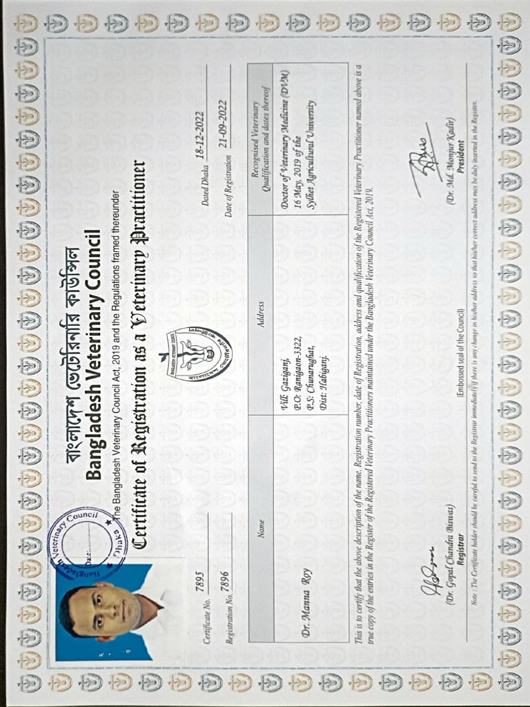 Certificate BVC Manna | PDF