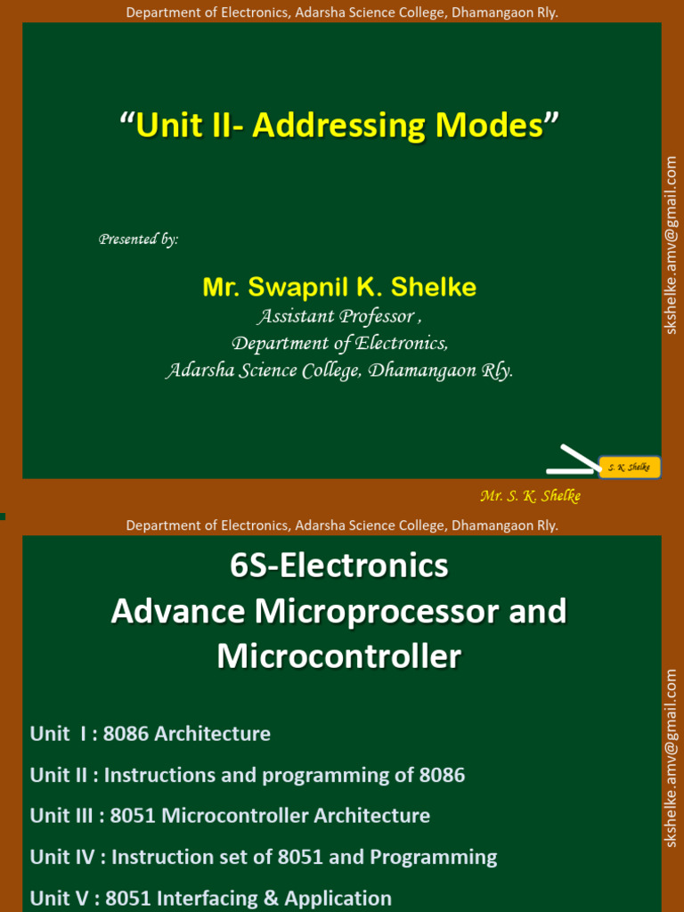 Unit Ii Lecture Ii Addressing Modes Pdf Computer Science Computer Architecture