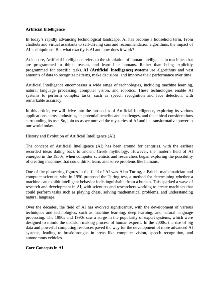 Artificial Intelligence Intro Lec 1 | PDF | Artificial Intelligence | Intelligence (AI) & Semantics