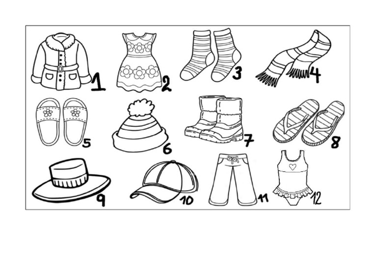 Coloriage Vêtements | PDF