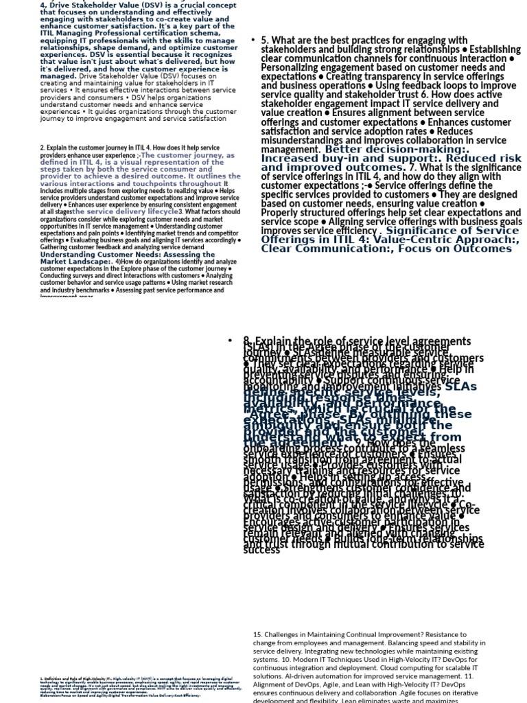 Importance of Drive Stakeholder Value in ITIL | PDF | Agile Software ...