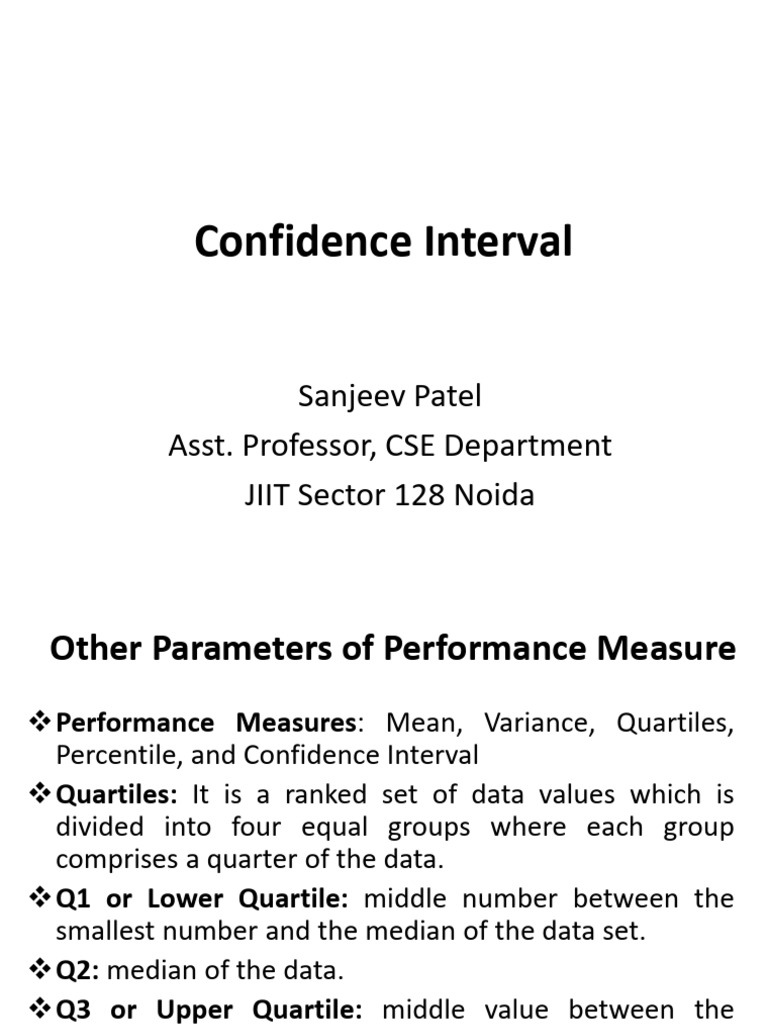 Lecture#25-26 Confidence Interval | PDF | Normal Distribution | Confidence Interval