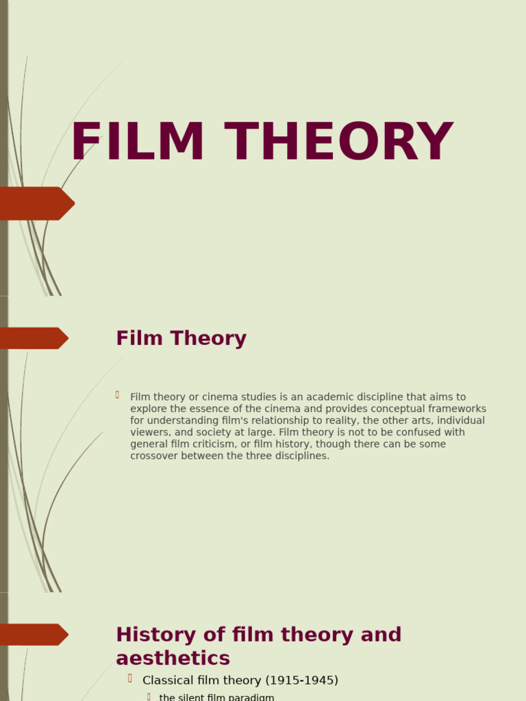 Early Film Theories I | PDF | Film Theory | Theory