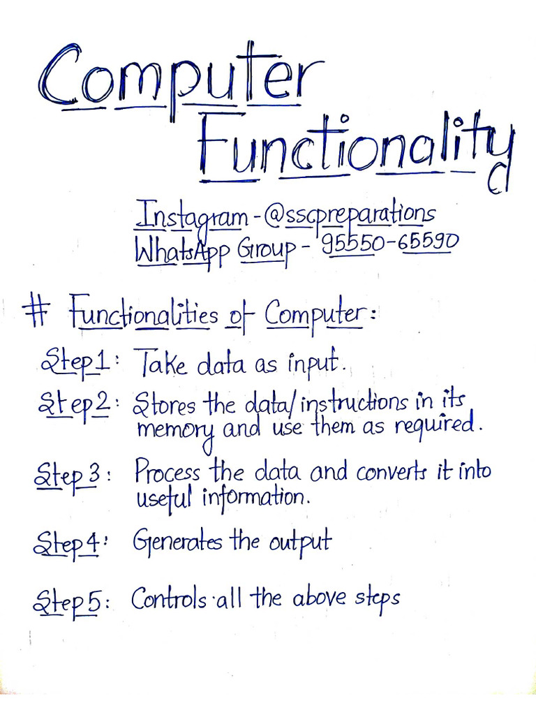 Computer Functionality | PDF