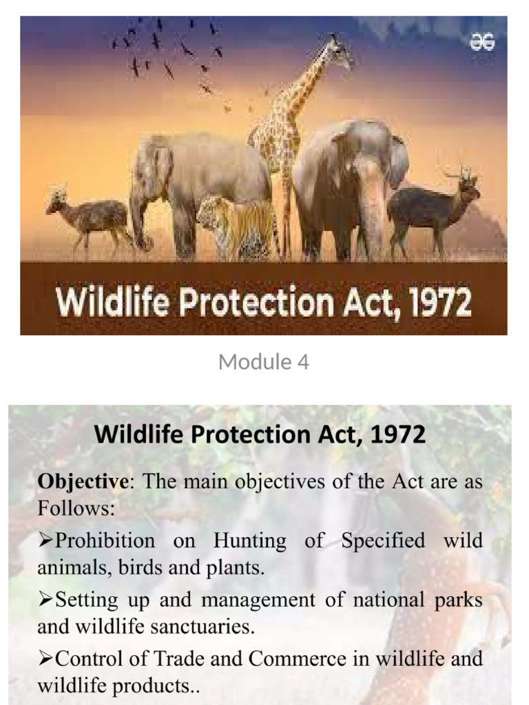 The Wildlife Protection Act 1972 | PDF