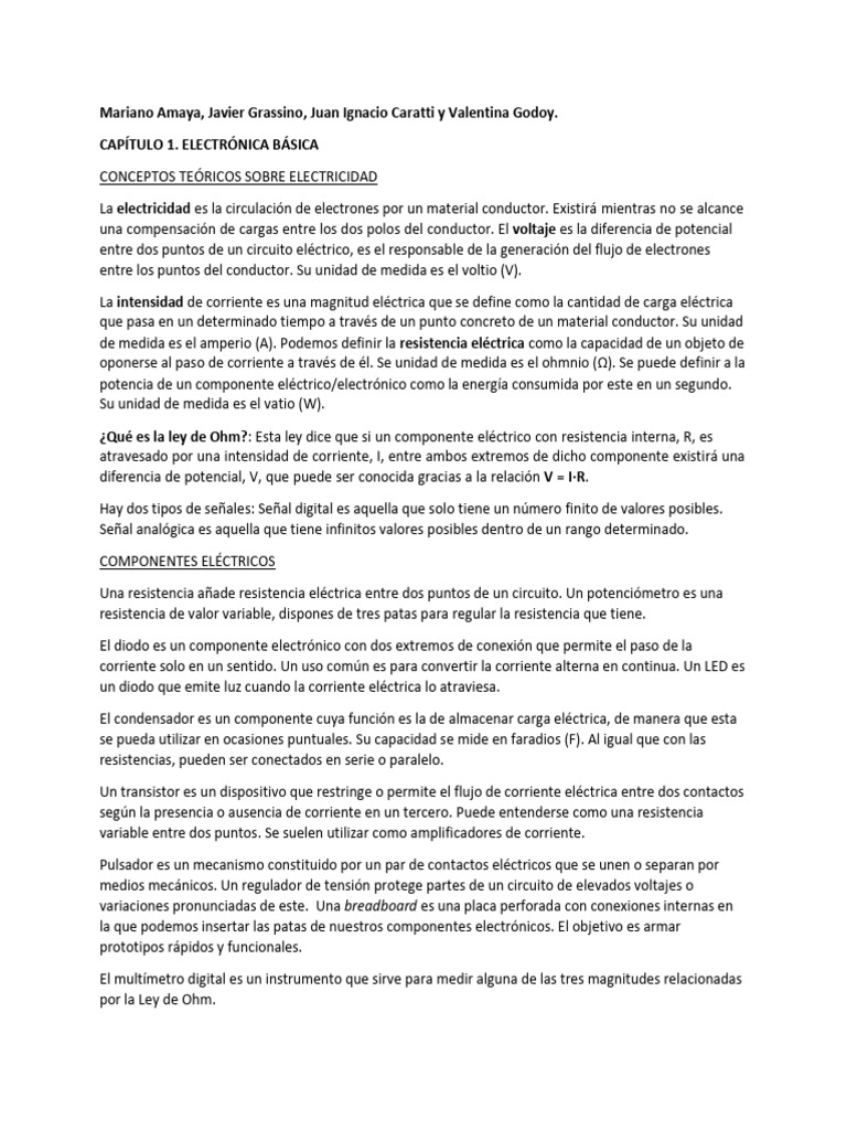 Resumen del Cuadernillo | PDF | Arduino | Electrónica