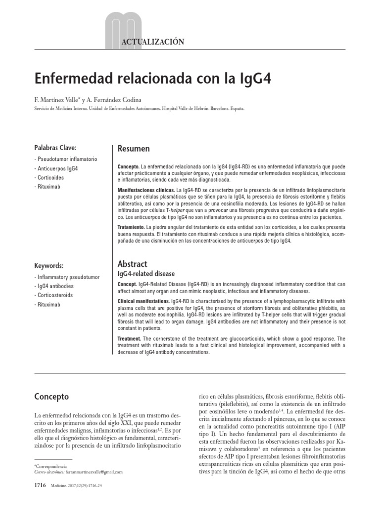 20. Enfermedad relacionada con la IgG4 | PDF | Citocina | Inmunoglobulina G