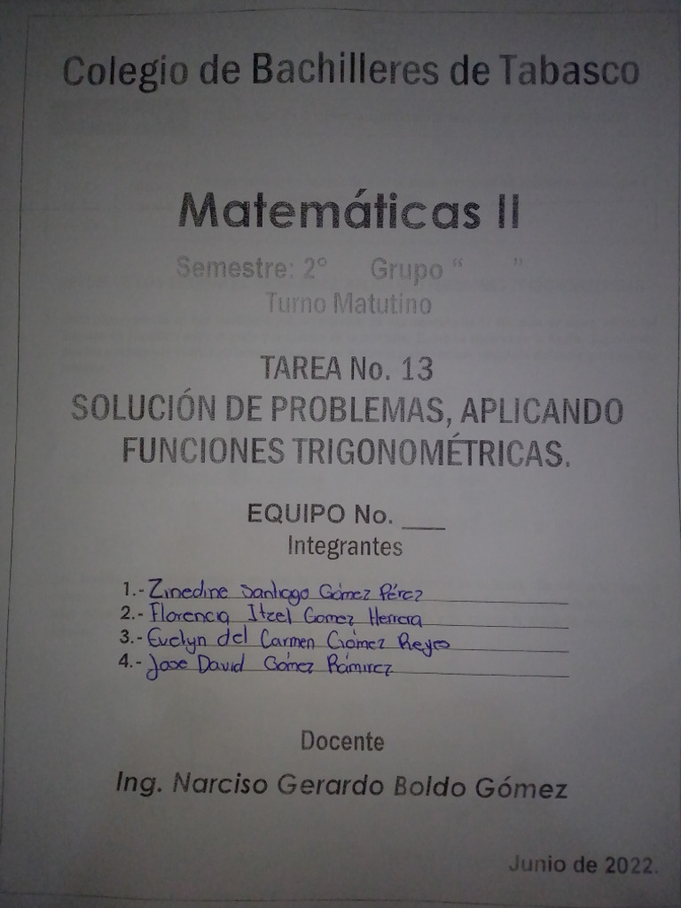 Tarea No. 13 Mate | PDF