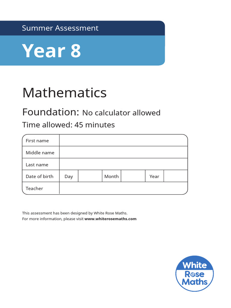 Year 8 Foundation V2 Summer 2023 | PDF | Mathematics