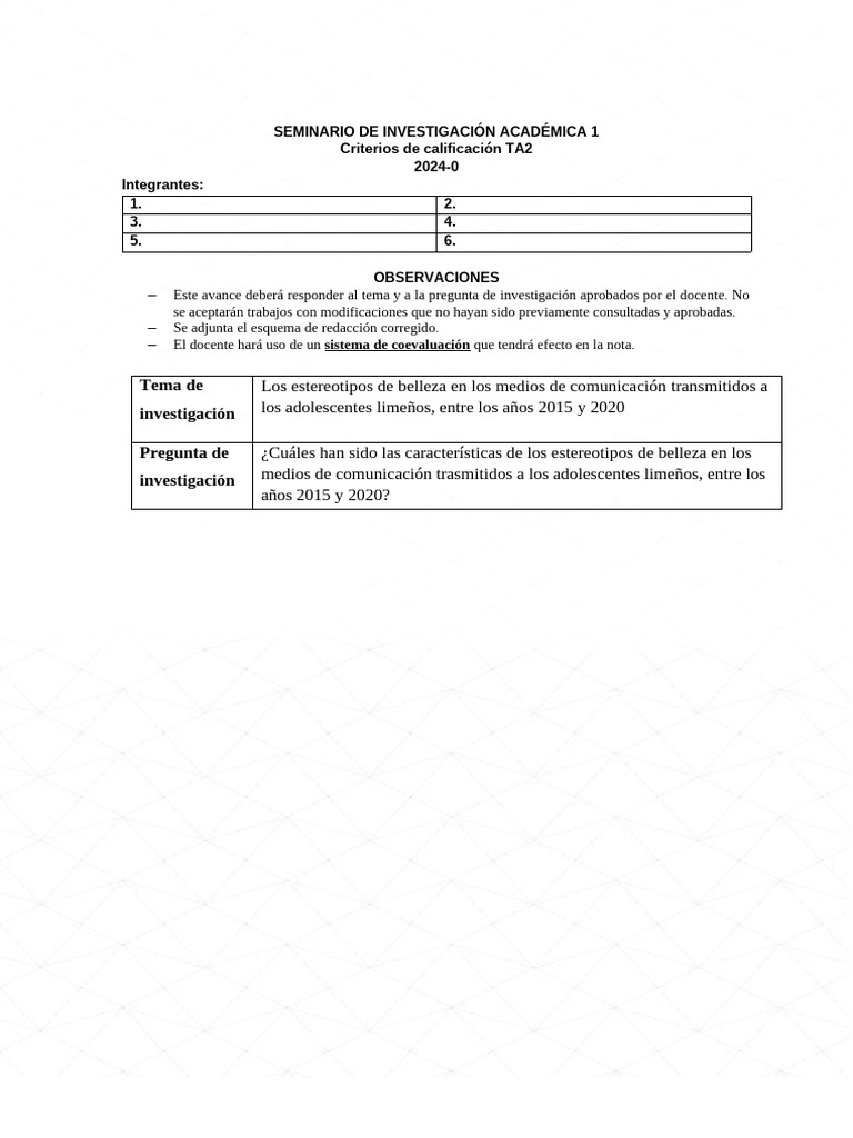 Modelo y Guía de TA2 (20240)(1) | PDF | Desorden alimenticio | Estereotipos