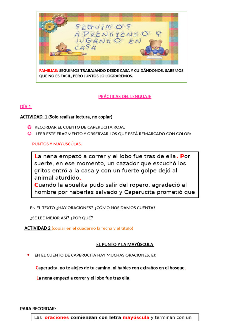 2do A Agosto 2da Parte | PDF | Caperucita Roja