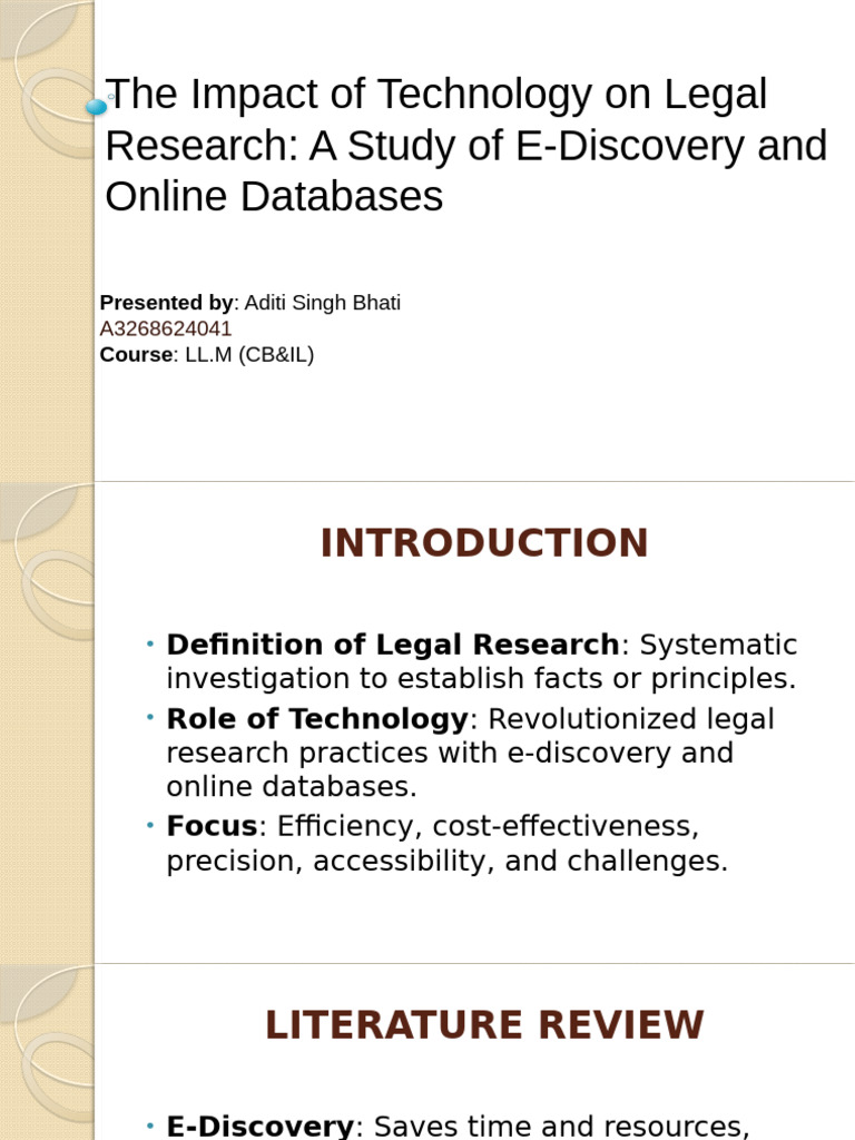 The Impact of Technology On Legal Research | PDF