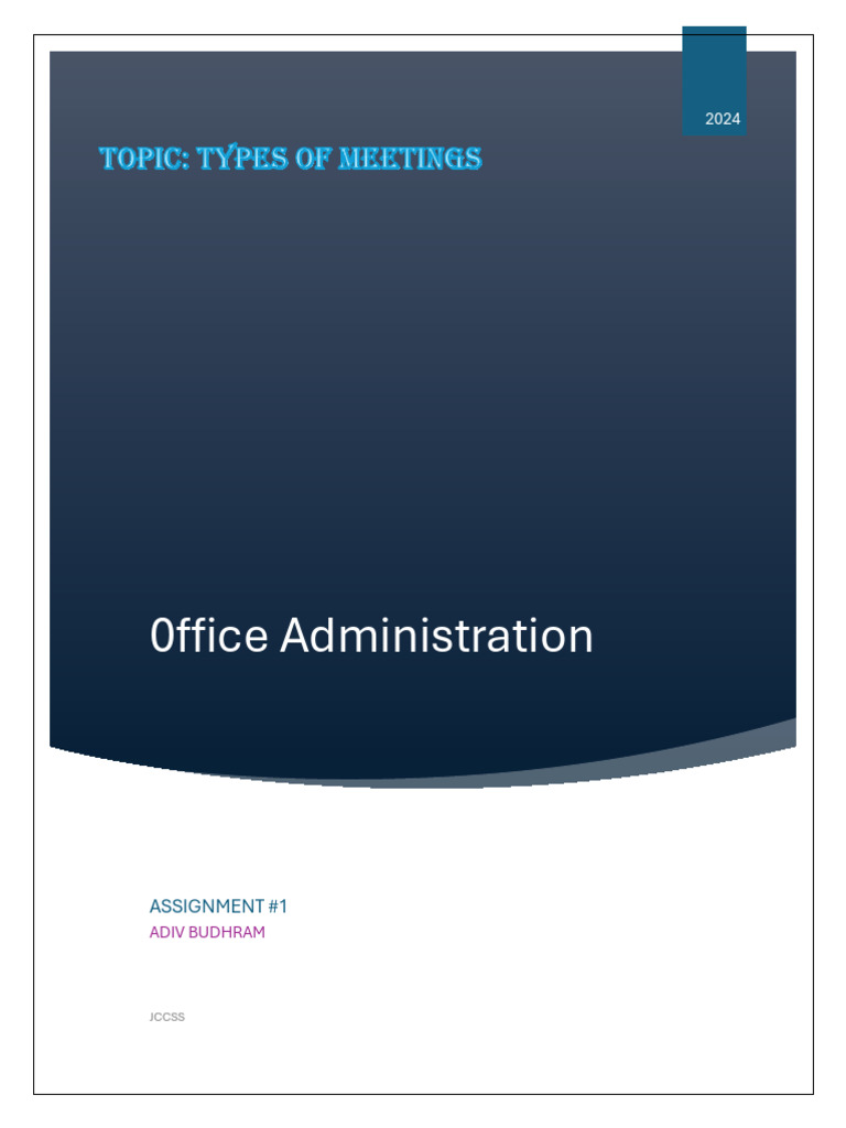 0ffice Administration Assignment N1 | PDF | Committee | Business