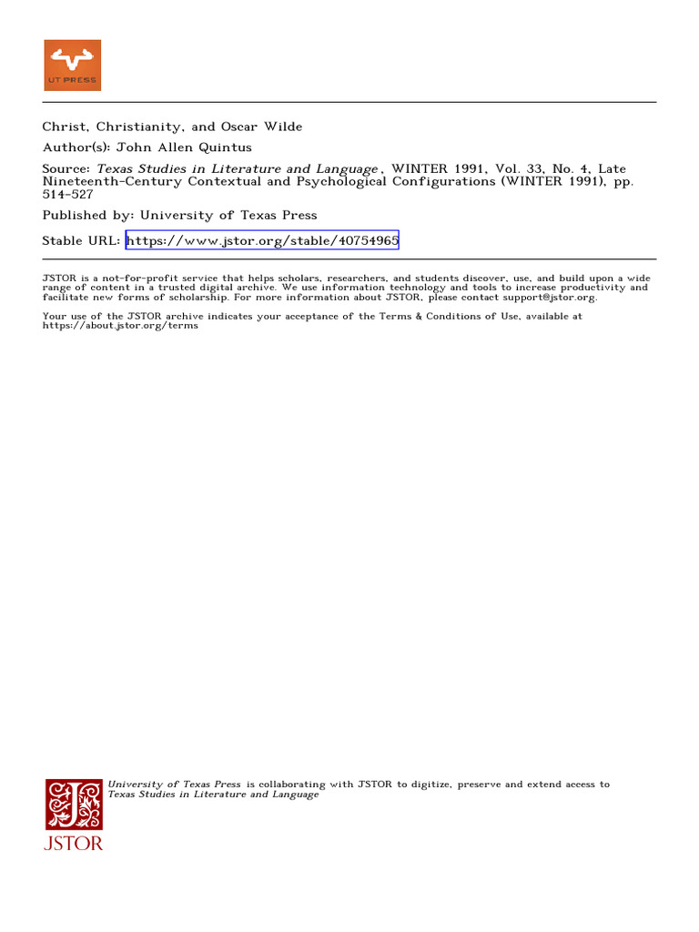 Quintus ChristChristianityOscar 1991 | PDF | Jesus