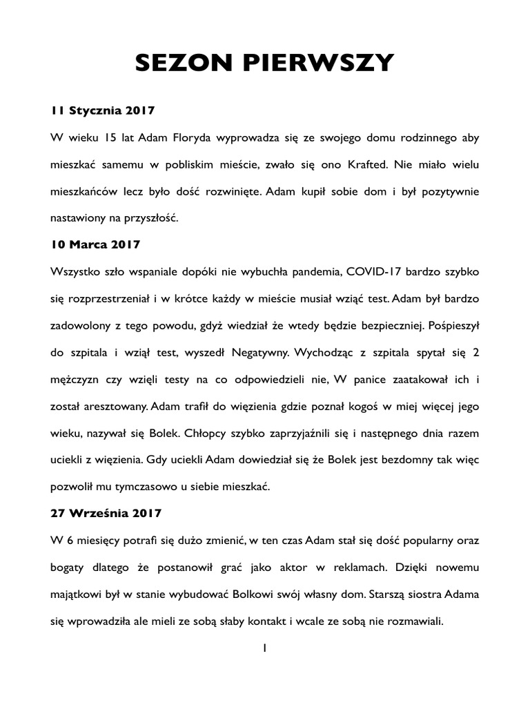 Fabuła Minecraft Życie | PDF