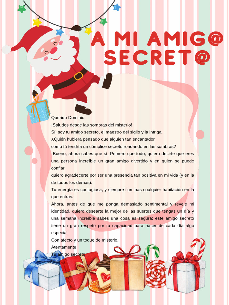 Carta Amigo Secreto | PDF