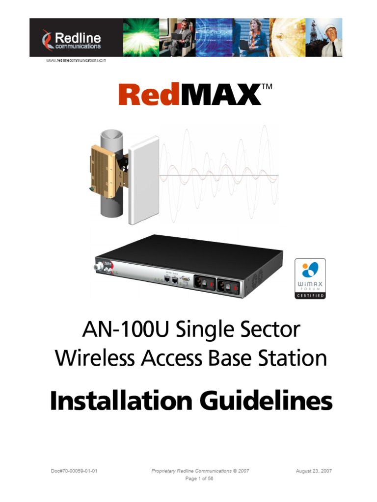 RedMAX BaseStation AN-100U InstallGuide | PDF | Antenna (Radio) | Base ...