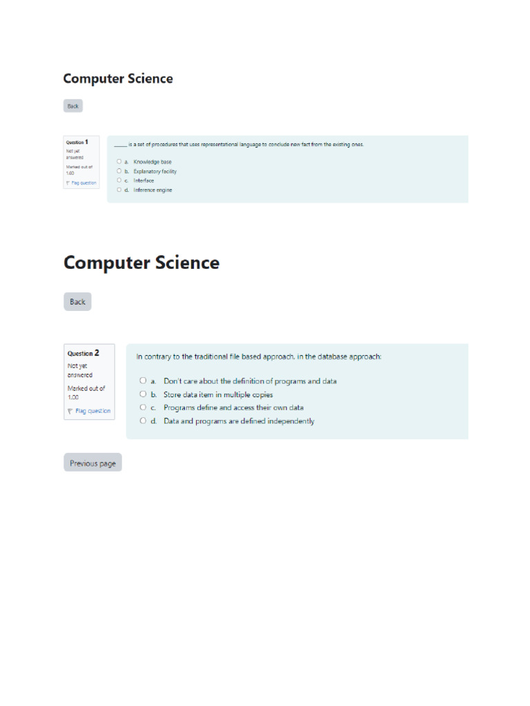 Computer Science Mock Exam | PDF