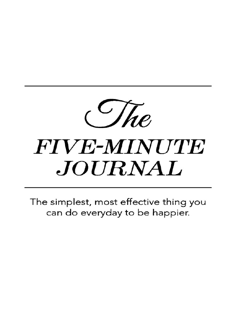5 Minute Journal | PDF